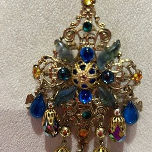 Vintage | Jewelry | Vintage Byzantine Swarovski Crystal Broochboutique ...